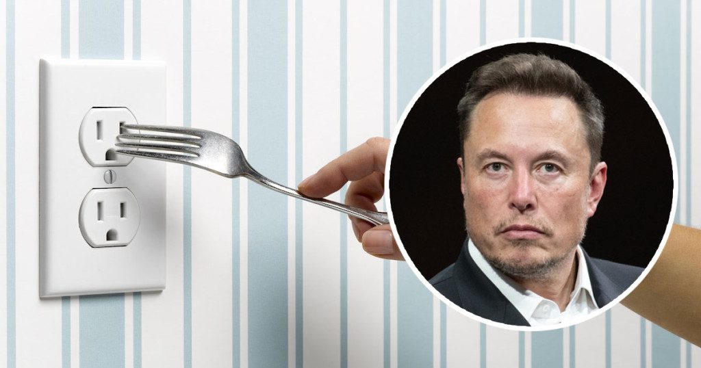 Elon Musk Declared A Genius After Jamming Fork In Plug Socket ...