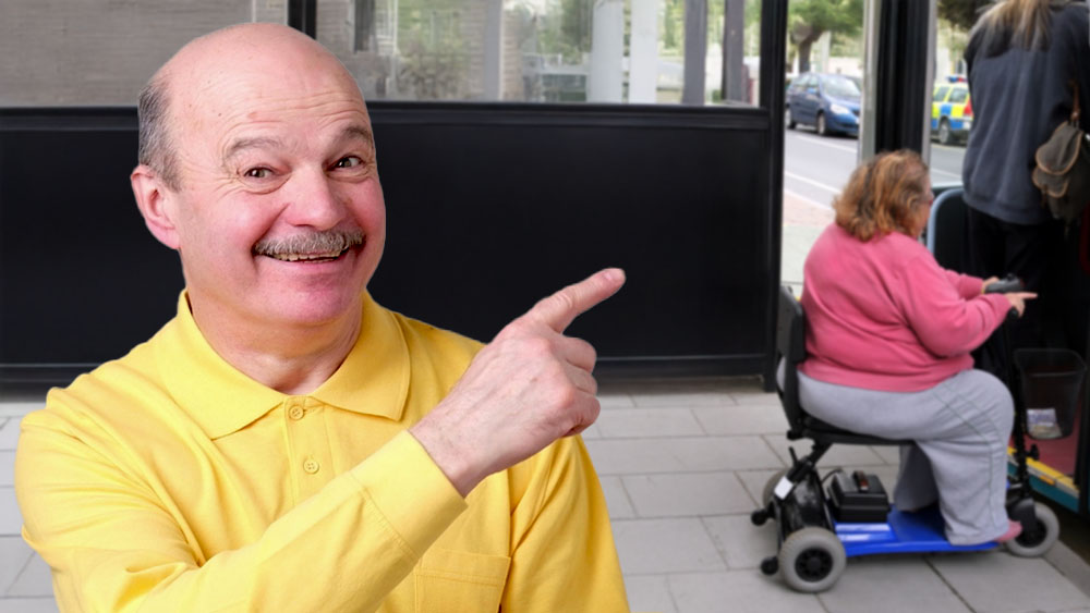 Man Excitedly Points Out Obese Irish Person On Mobility Scooter ...